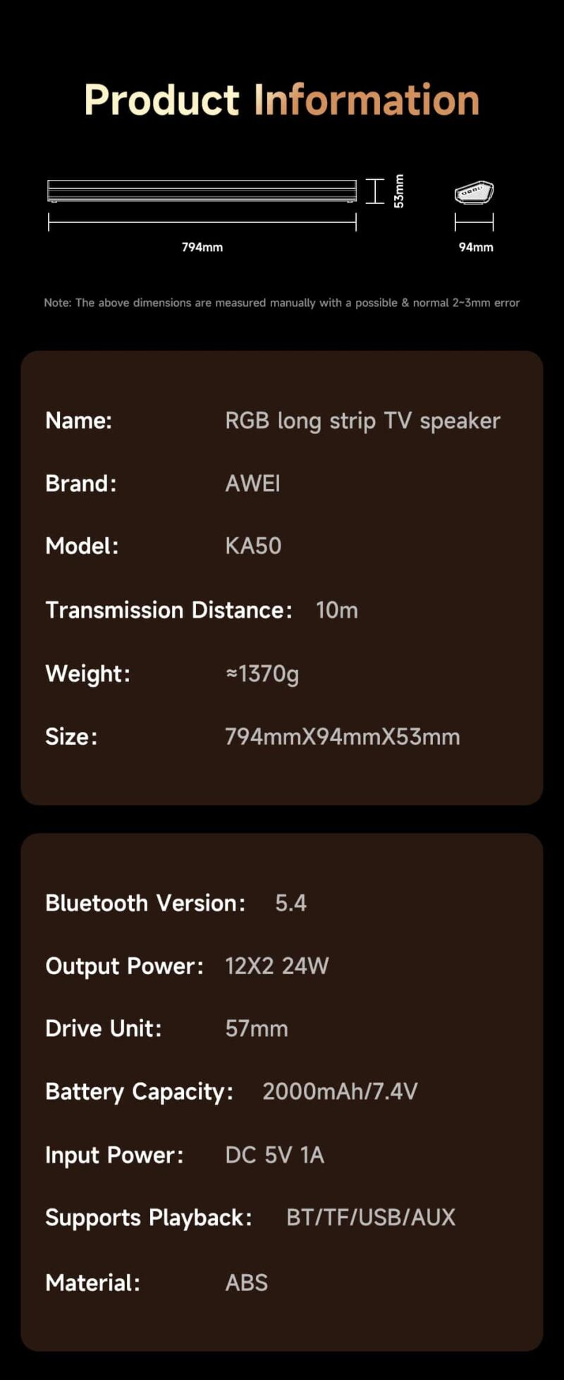 AWEI PA-108 65W Built-in Cable 30000mAh Power Bank - Top Tech Zone
